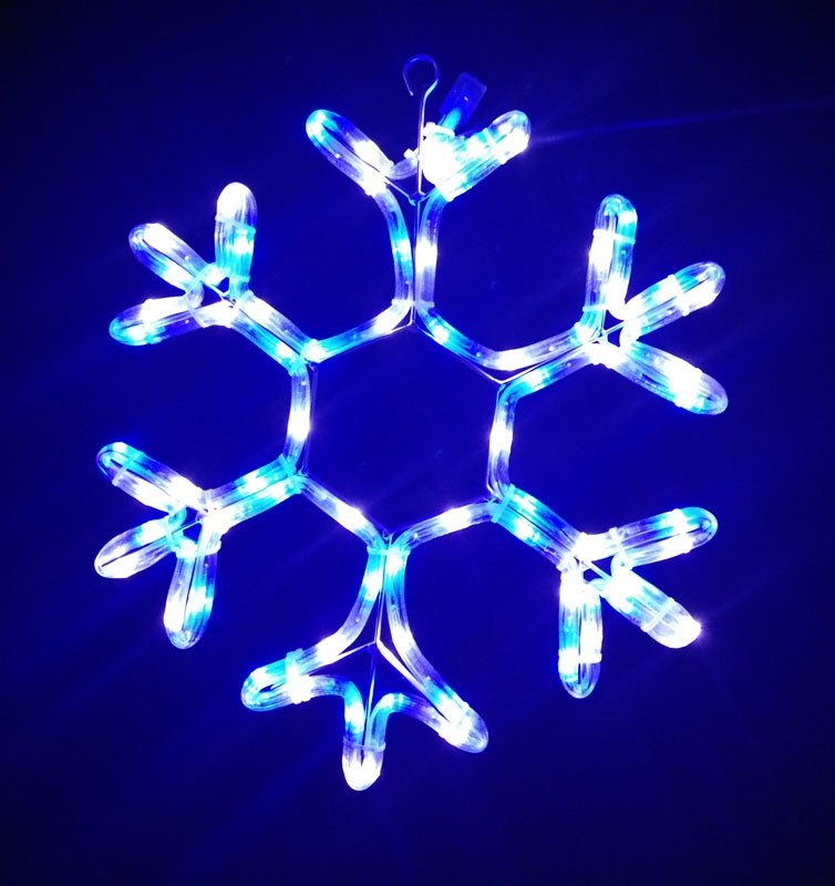 33cm LED ROPE LIGHT SNOWFLAKE - BLUE/WHITE – christmas-shack-australia
