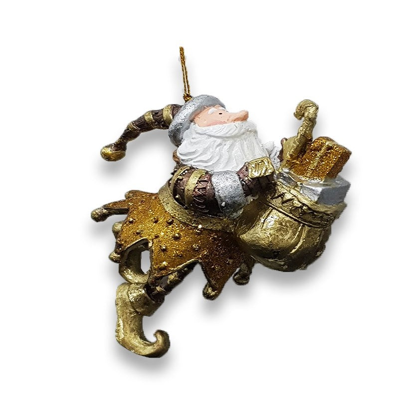 4.5" SKINNY LEG SANTA WITH SANTA SACK - CORDIAL – christmas-shack-australia